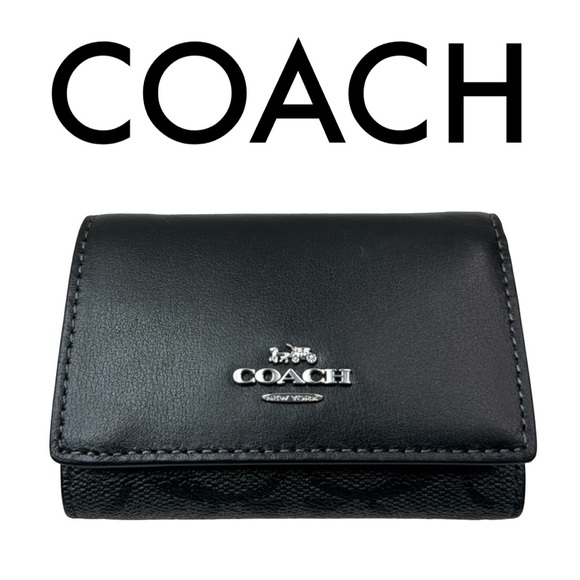 Coach | Bags | Coach Nwt Black Monogram Zip Snap Wallet | Poshmark